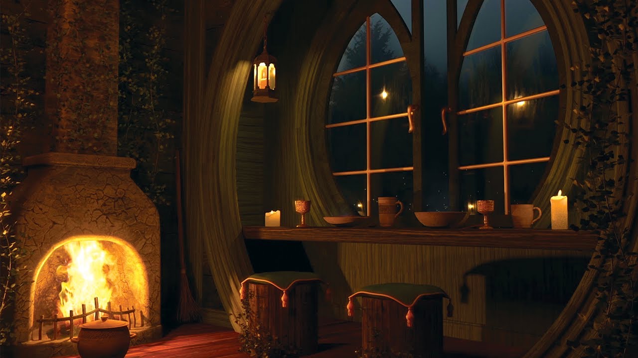 Medieval Tavern Nook with Fireplace and Night Nature Sounds - Medieval ...