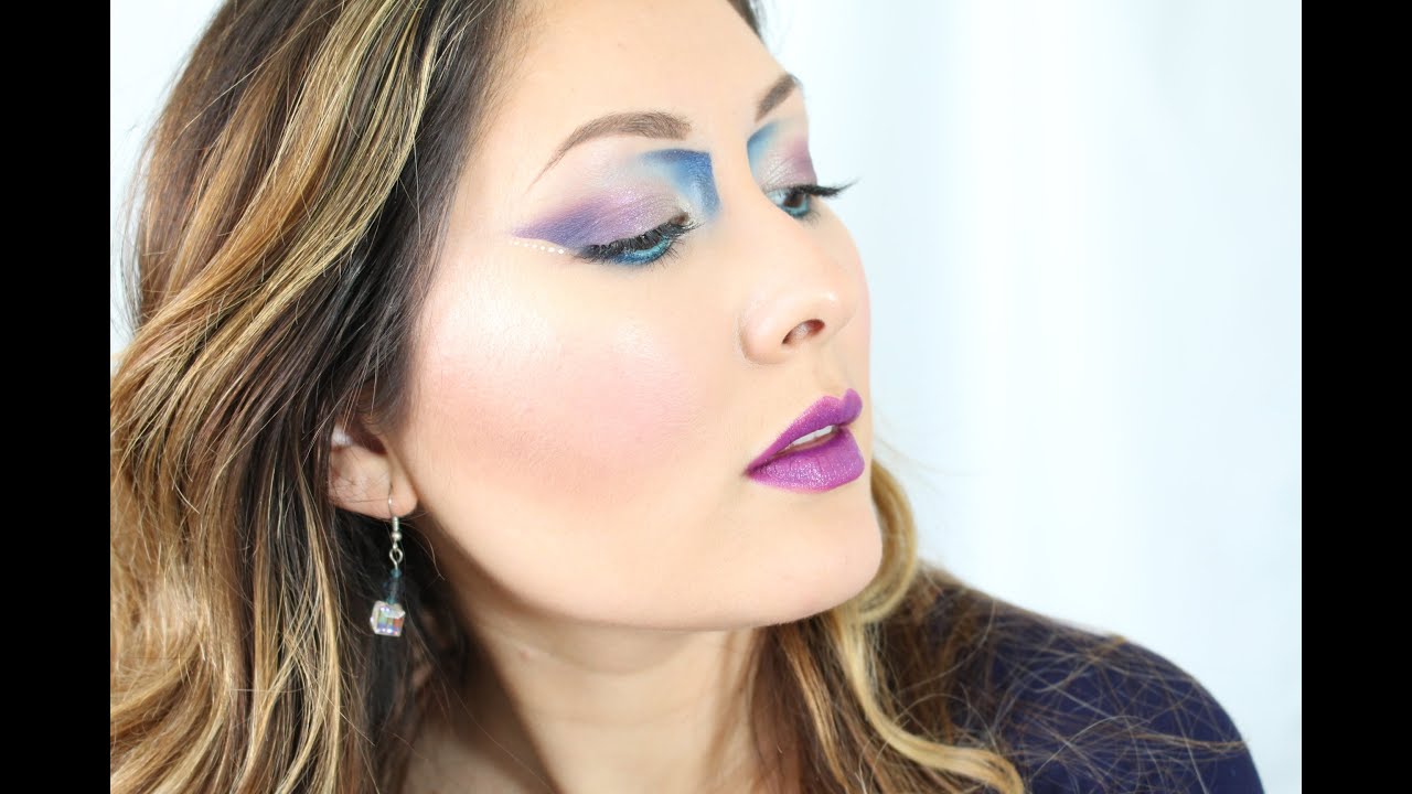Blue Purple Eyeshadow Makeup Tutorial | Festival Inspired Makeup | # ...