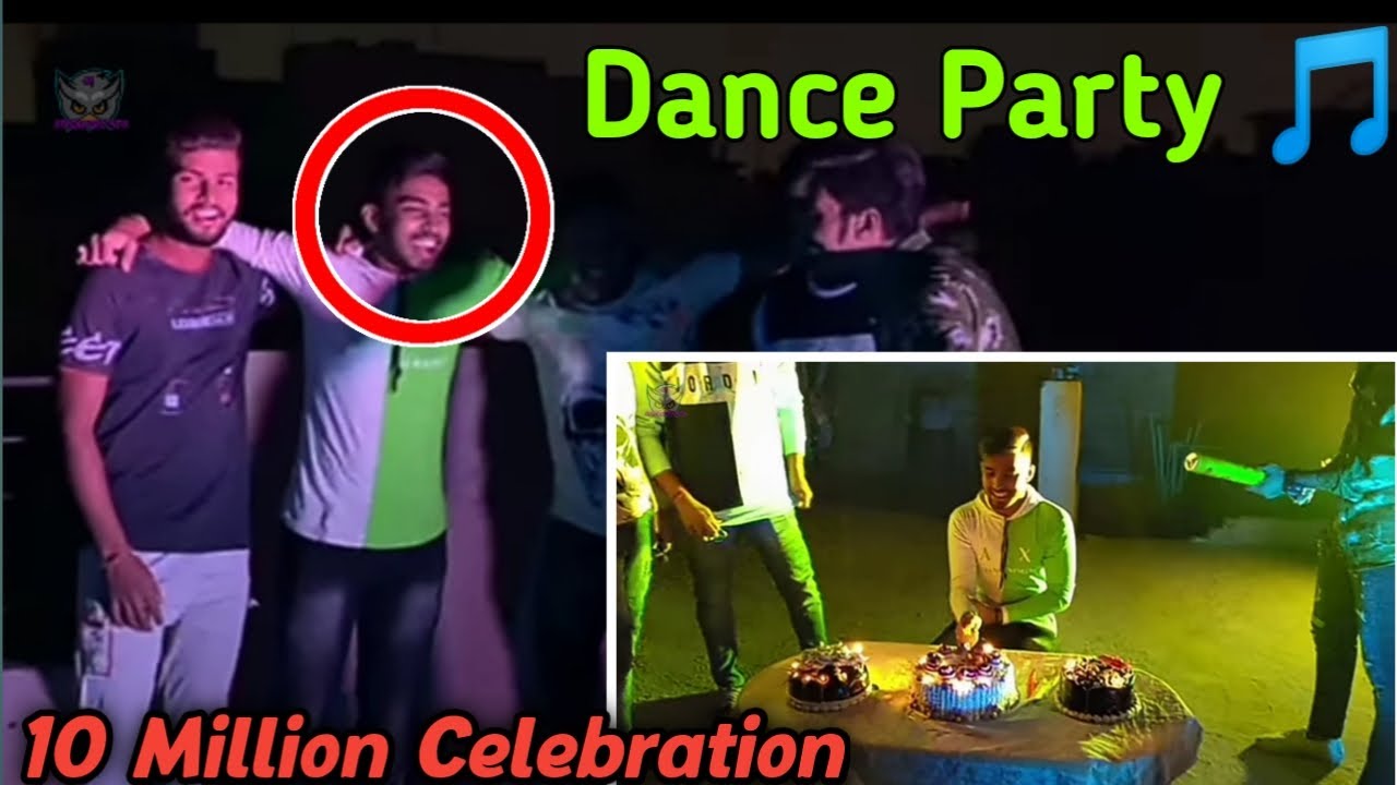 Techno Gamerz Dance Party & Cake Cutting 10 Million Celebration ...