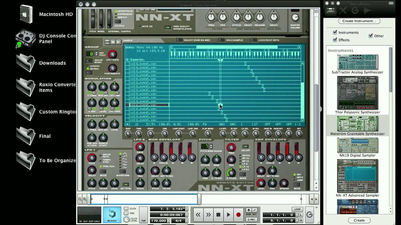 Jungle/DnB Reason Tutorial 2: Classic Breakbeat tricks in NN-XT - YouTube