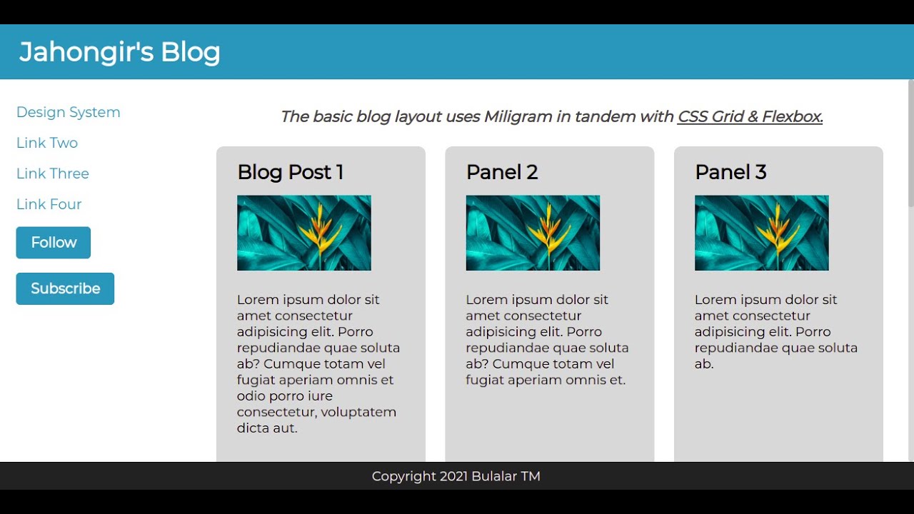 Create a Simple Blog Website Layout (5 minutes) #FrontEnd - YouTube