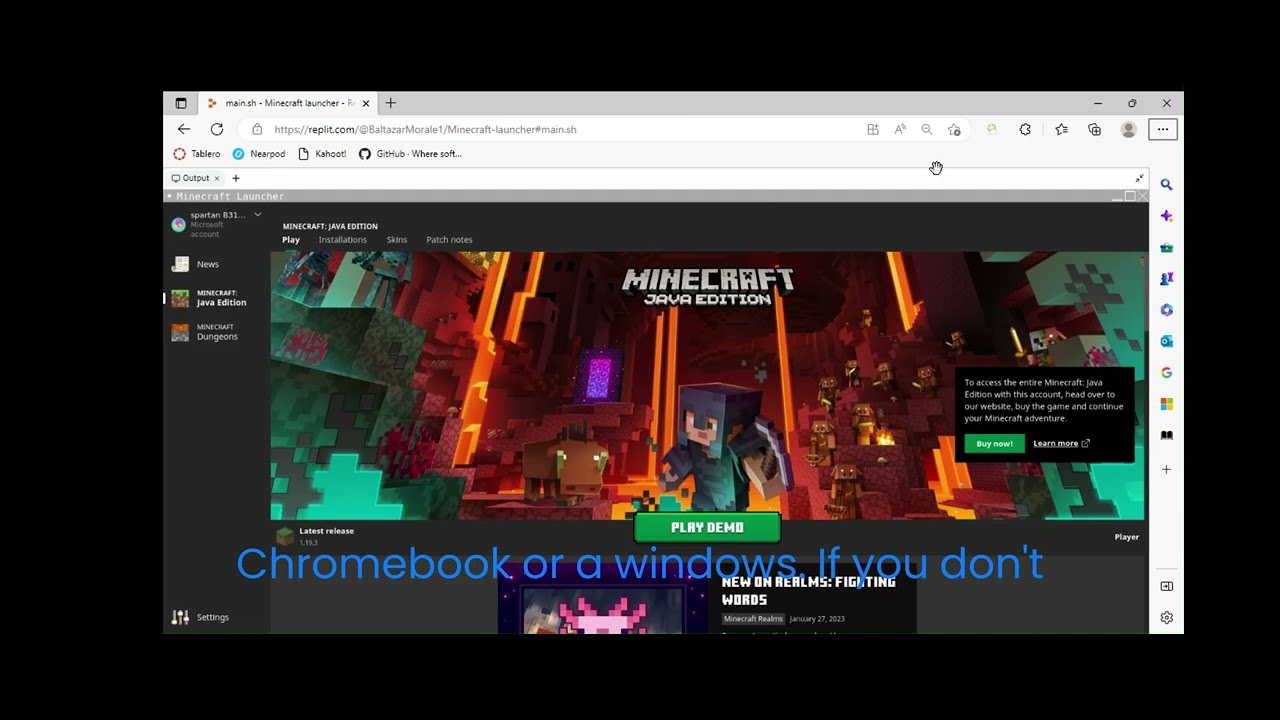 Minecraft on a web browser - YouTube