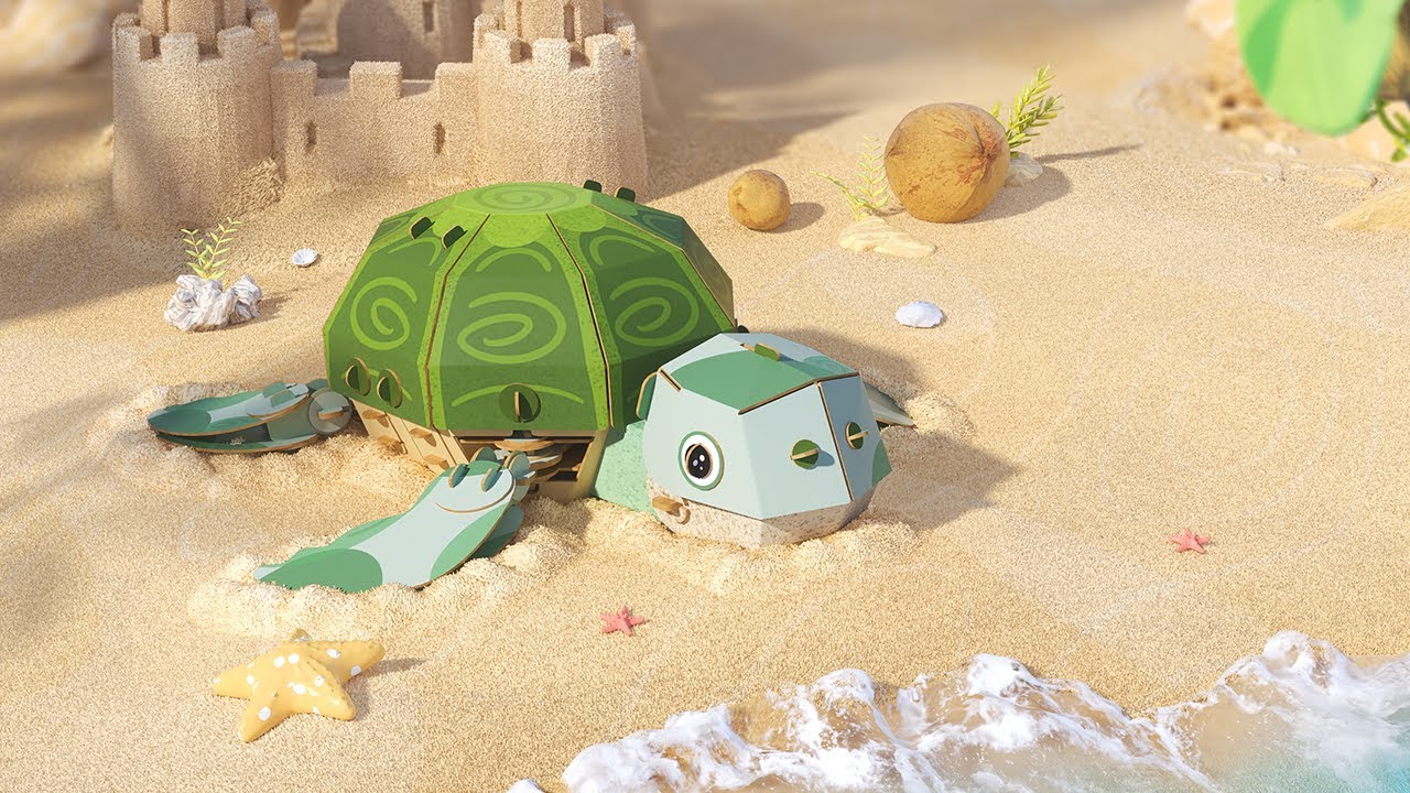Turtle DIY Paper Assembly Tutorial 3D Paper Puzzle Model Kit STEM ...