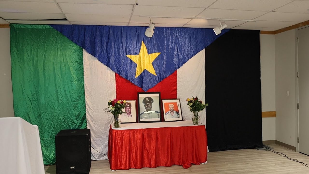 Memorial services of Maj. Justin Deng Bol in Canada. - YouTube