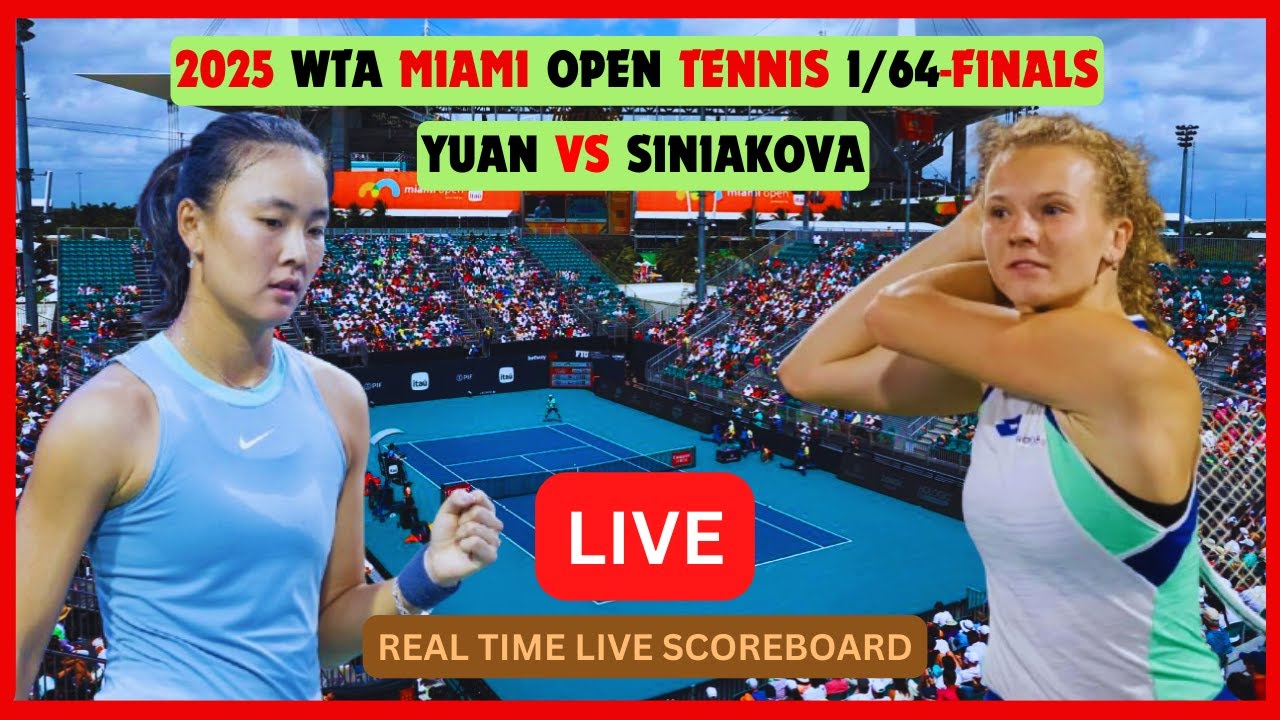 Yue Yuan Vs Katerina Siniakova LIVE Score UPDATE Today Womens Tennis ...