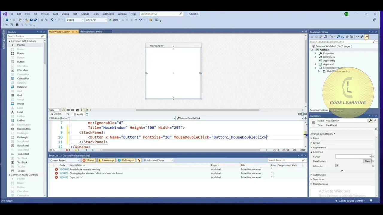 WPF | looping 'for loop' | CodeLearning - YouTube