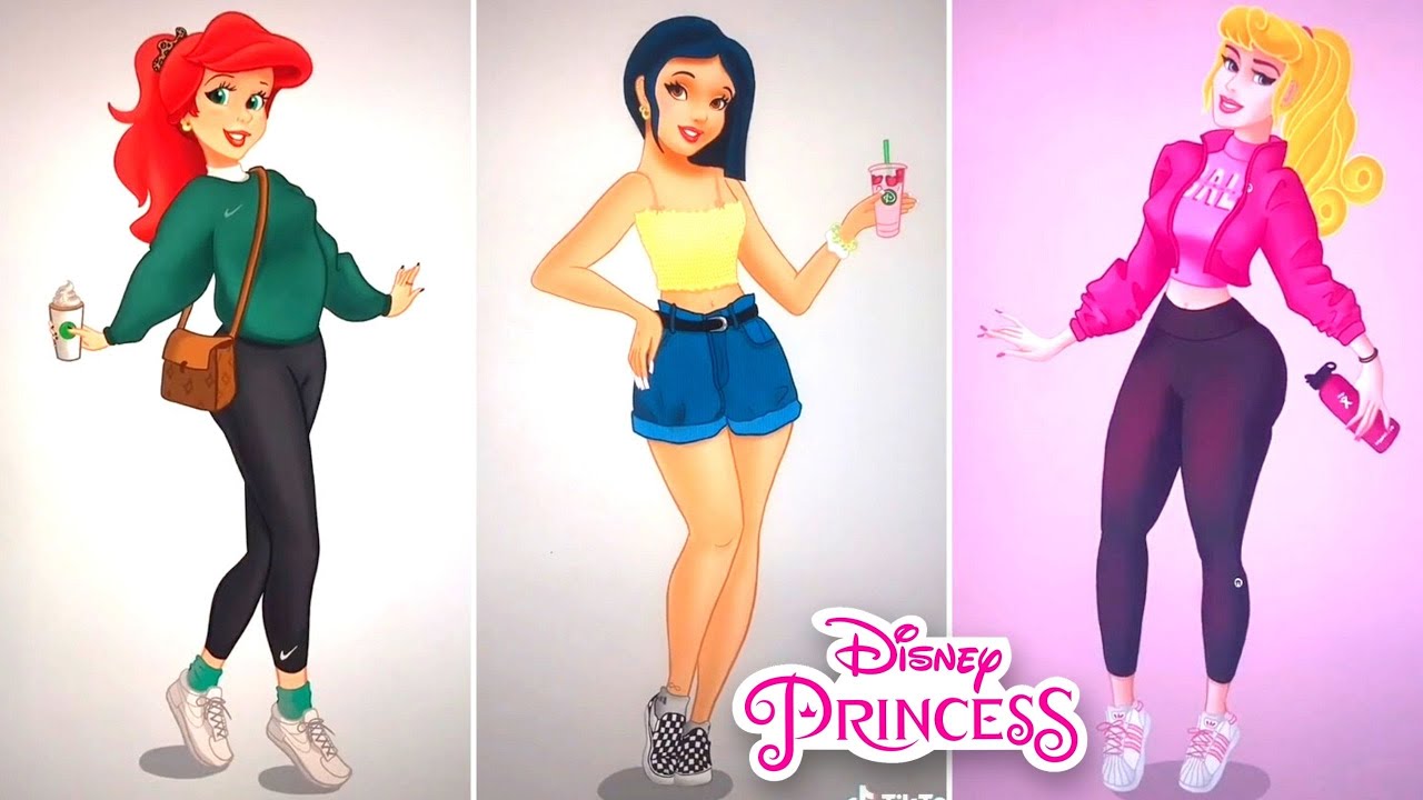 Glow Up Disney Princesses Transformation - TikTok Art №21 - YouTube