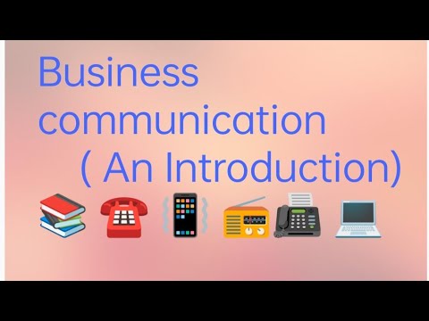 Business communication introduction - YouTube