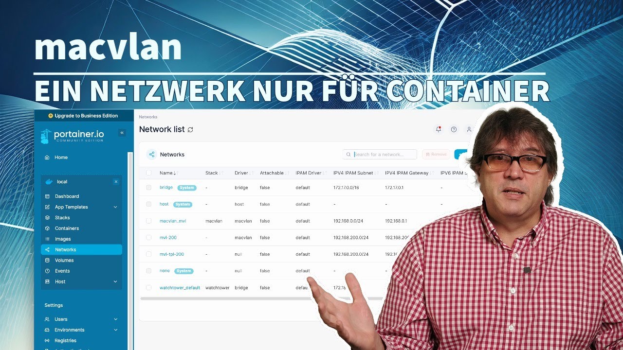 macvlan - ein ganzes Netwerk NUR für Container 🤯 - YouTube