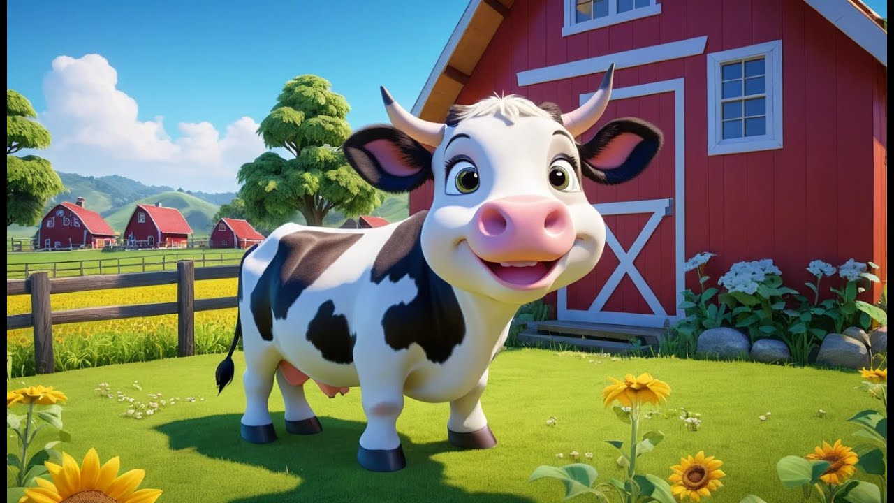 Baby Cow Goes Moo Moo Moo | Cute Cow Song for Toddlers | Fun Nursery ...