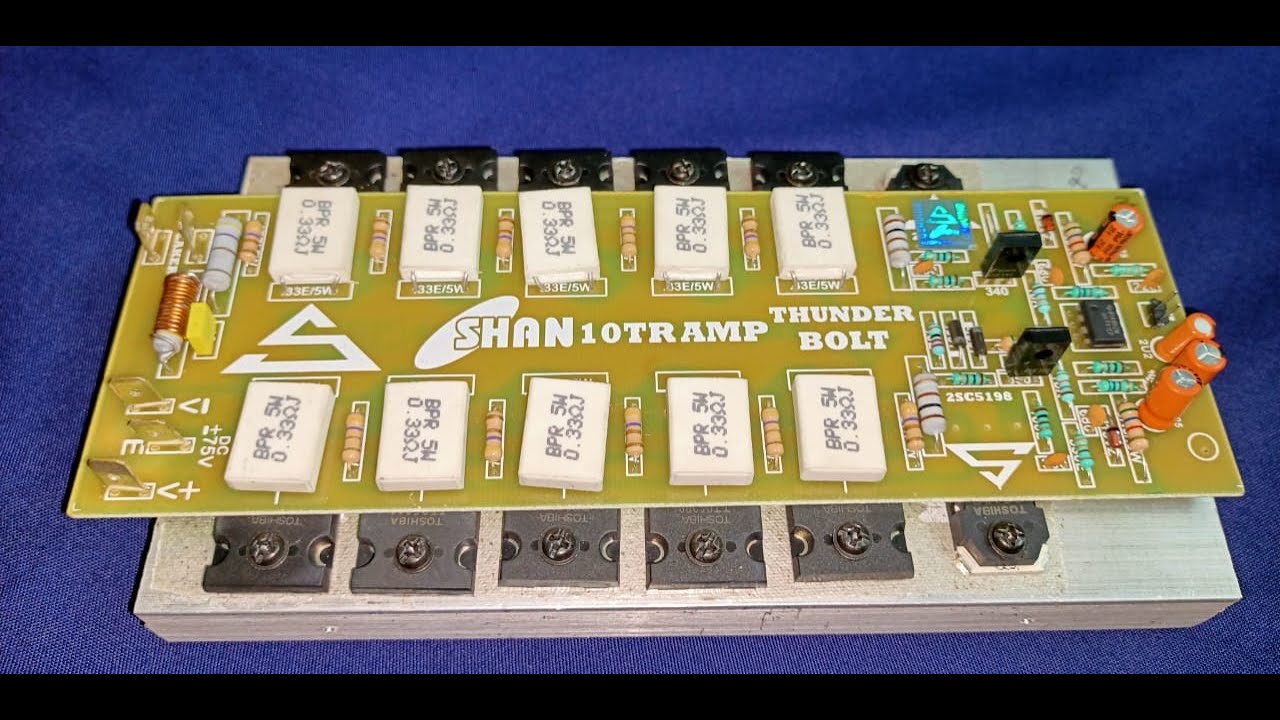 Shan 10 transistor mono board (heavy bass) - YouTube