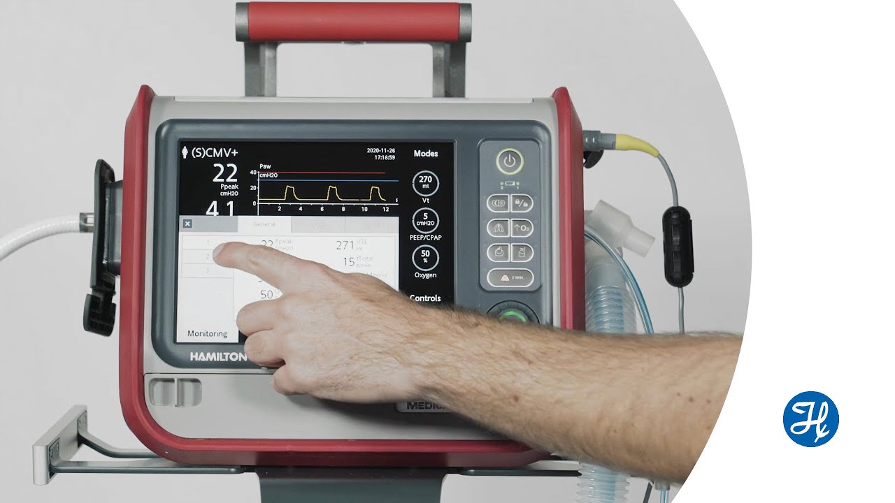 HAMILTON-T1 | How to monitor a ventilated patient SW 3.0.x - YouTube