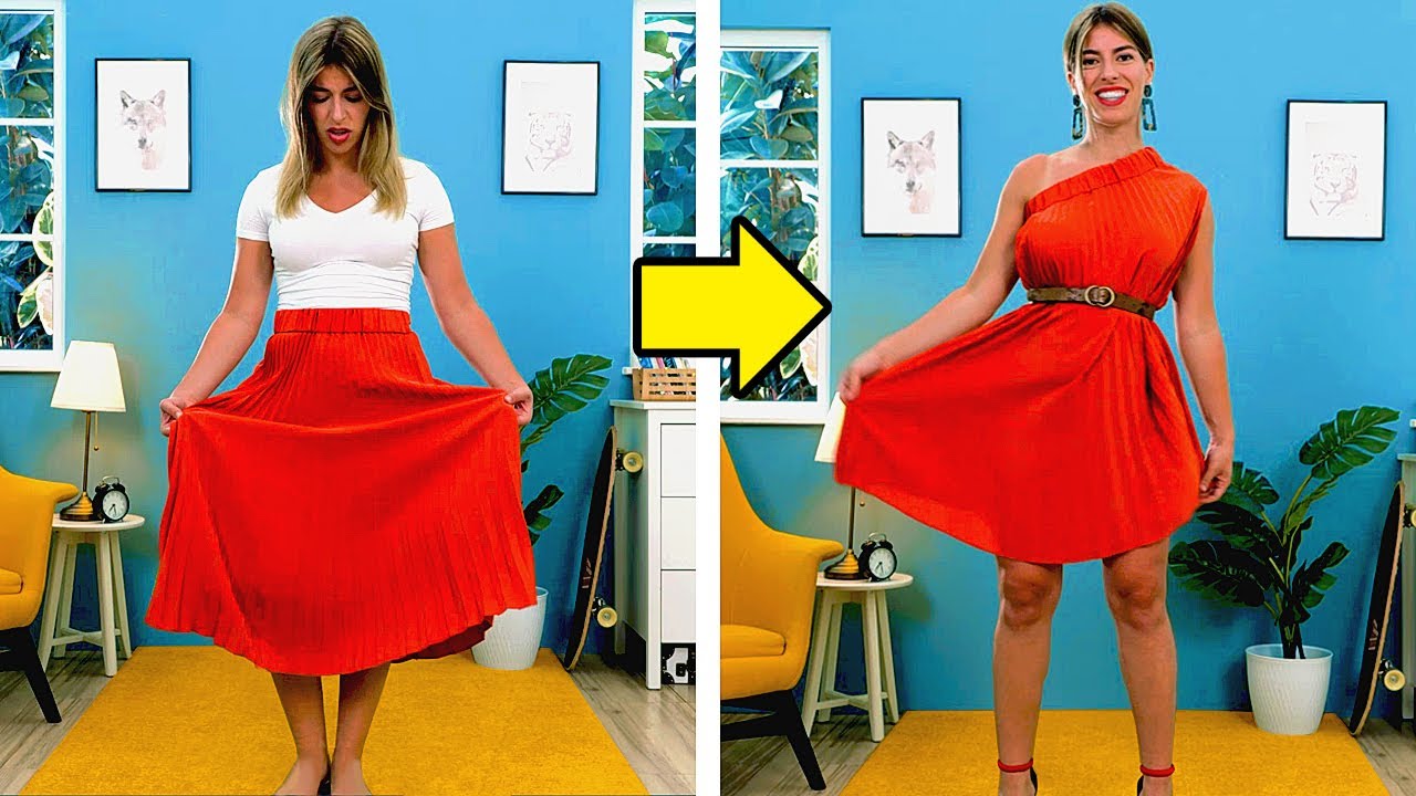 SIMPLE WAYS TO RESTYLE YOUR CLOTHES || 5-Minute Clothes Decor Ideas ...