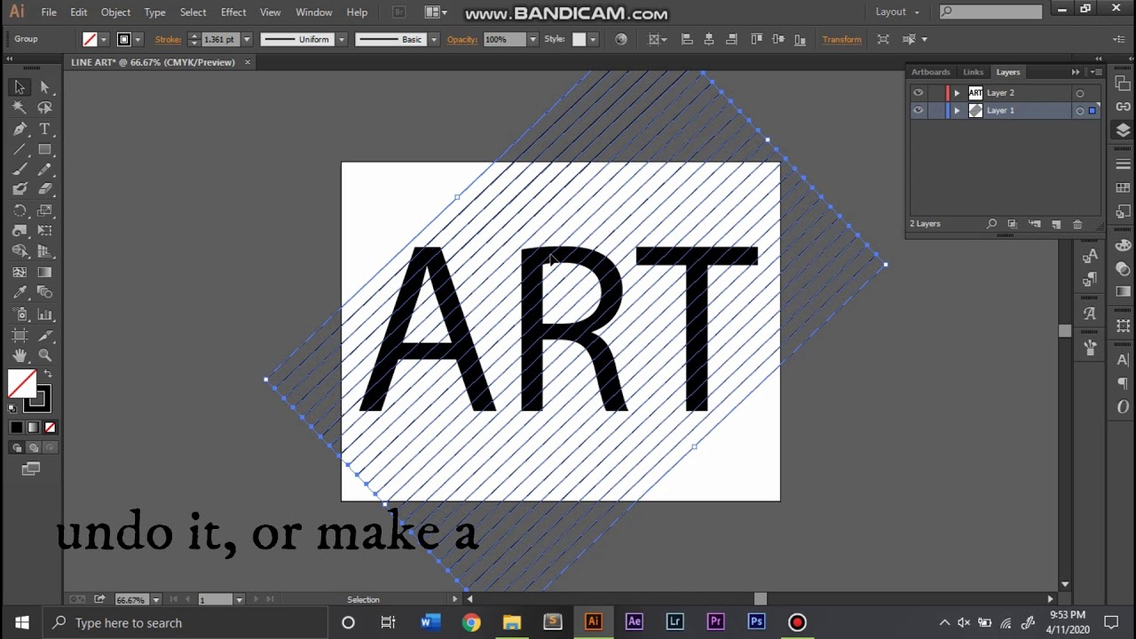 Simple Text Line Art - YouTube