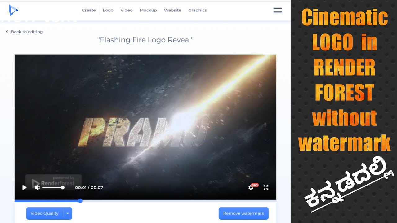 How to create cinematic intro in Render forest | without watermark ...