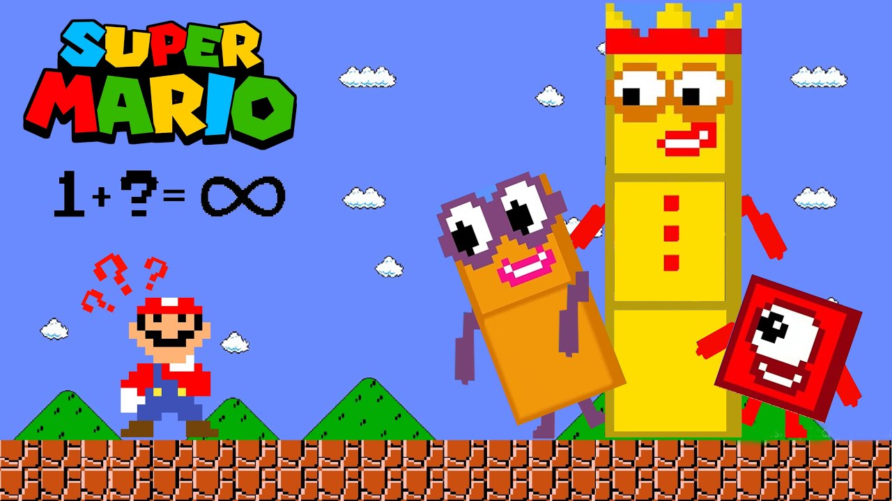 Mario vs the Numberblocks 1 2 3 mix level up | Game Animation - YouTube