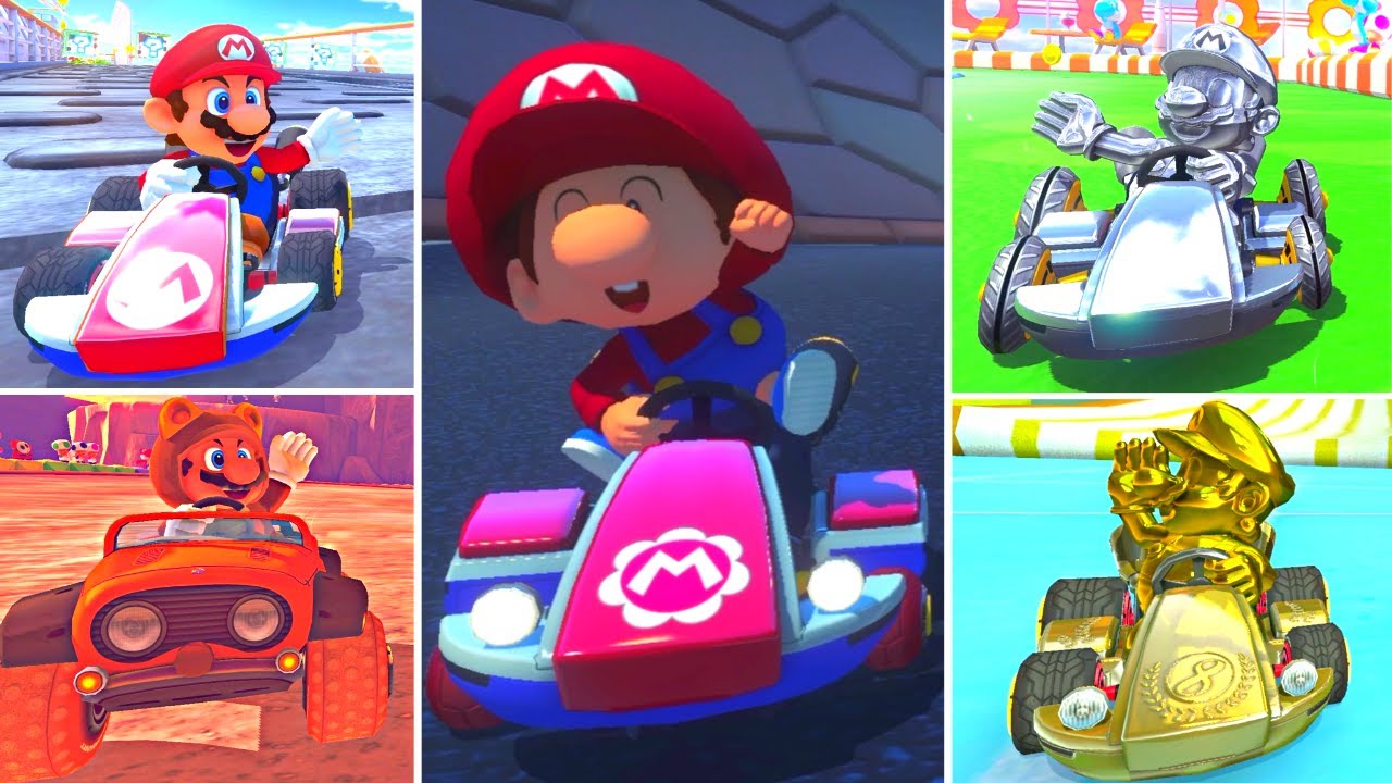 All Mario Winning and Losing Animations in Mario Kart 8 Deluxe (New DLC ...