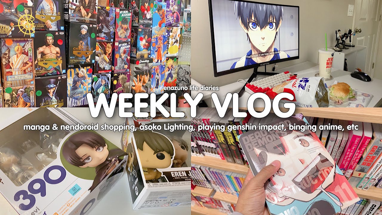 weekly vlog: manga & nendoroid shopping, asoko motion sensor light ...