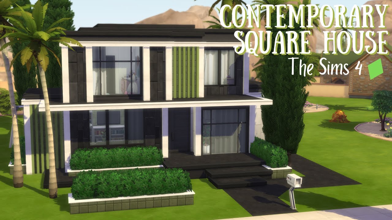 Square Contemporary House | The Sims 4 Speed Build | - YouTube
