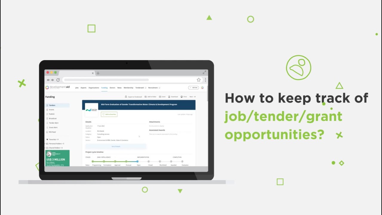 How to keep track of job tender grant opportunities - YouTube