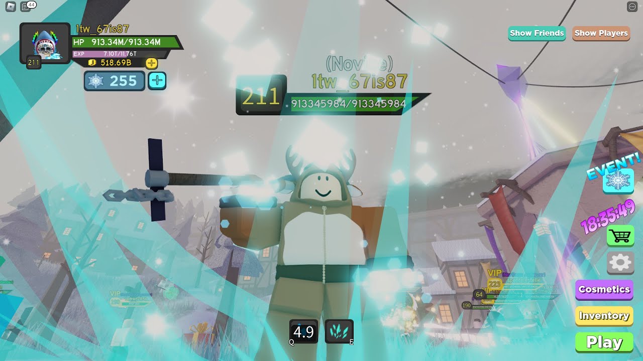 Today I played Dungeon quest in Roblox.......(Gilded Skies/lvl 195 ...