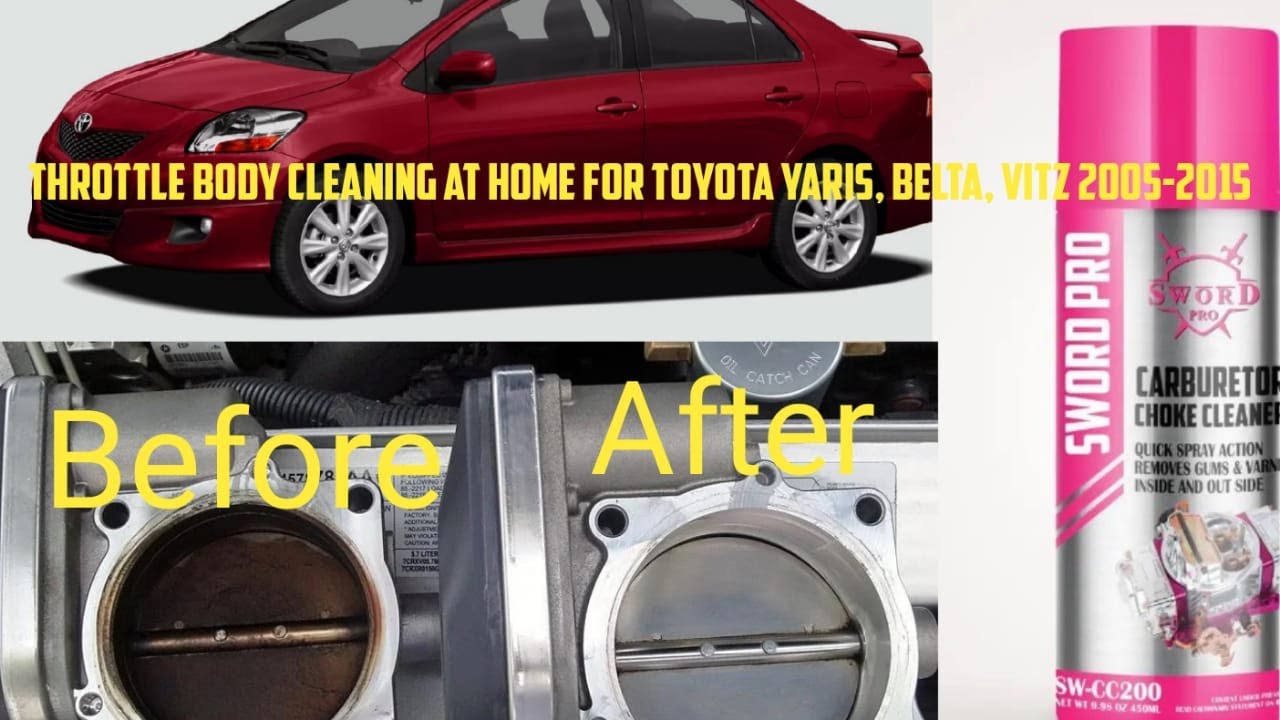 How to Clean Throttle Body at Home for Toyota Yaris, Belta, Vitz 2005 ...