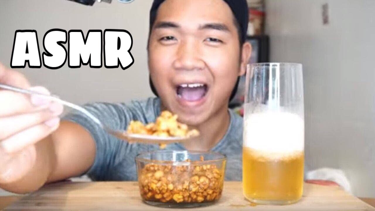 ASMR CRUNCHY EATING OF BIDA CORNIK WITH VINEGAR SAUCE | Adrian Asidera ...