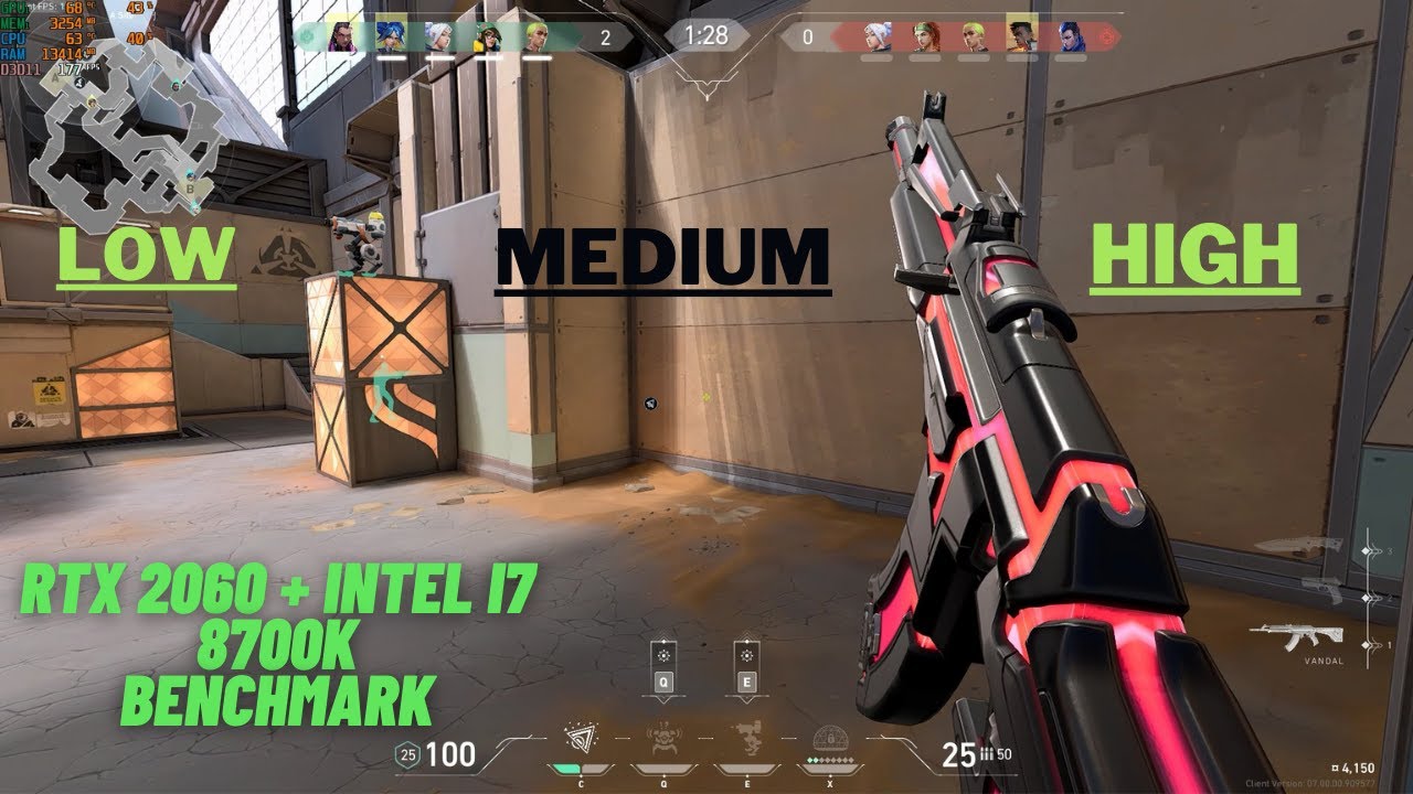 RTX 2060 + Intel i7 8700k Valorant Benchmark | FPS TEST | FULL HD 1080p ...