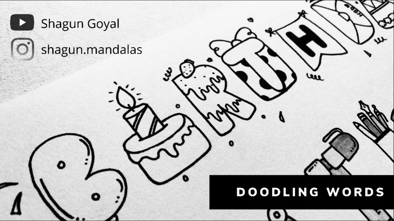 Doodling Words | Turn WORDS into DOODLES | Doodle with me - YouTube