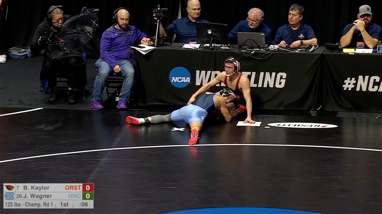 125lbs Jack Wagner (North Carolina) vs Brandon Kaylor (Oregon State ...