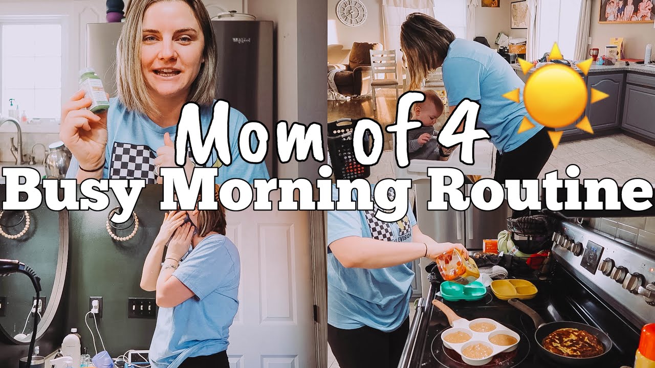 MOM OF 4 BUSY MORNING ROUTINE | PRODUCTIVE MORNING | MAGIC MIND | MOM ...