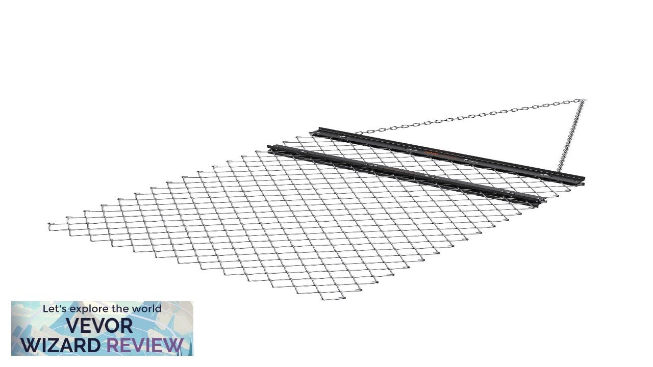 VEVOR Drag Harrow 4' x 5' ATV Chain Harrow Q235 Steel UTV Review - YouTube