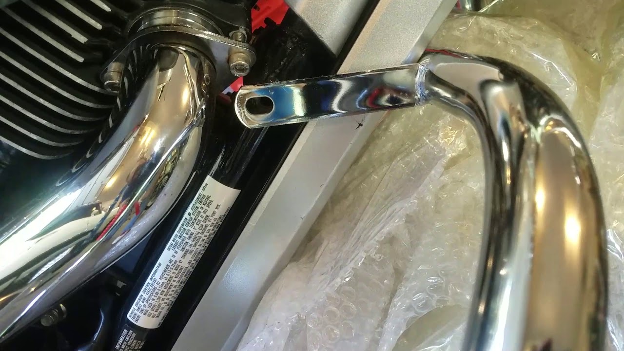 Chrome Crash Bars Installation DIY for Most Motorcycles Named Brand ...
