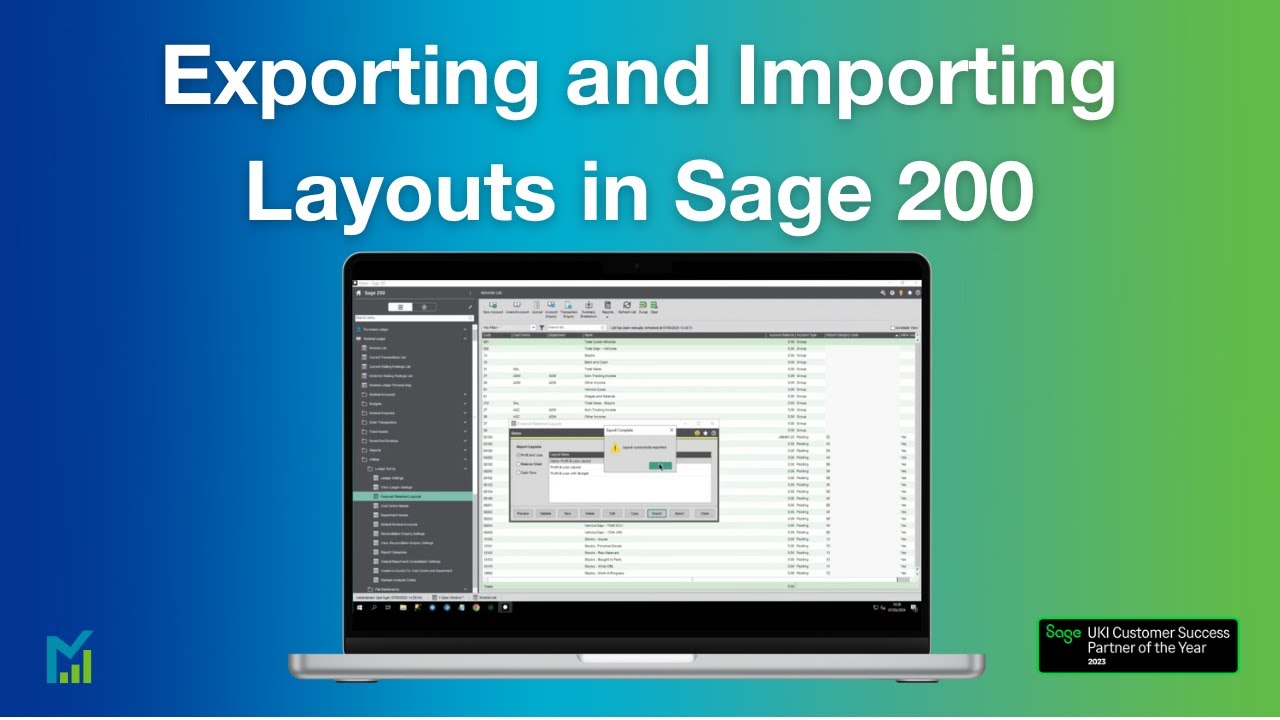 How To Export and Import Layouts In Sage 200 | Sage 200 help & support ...