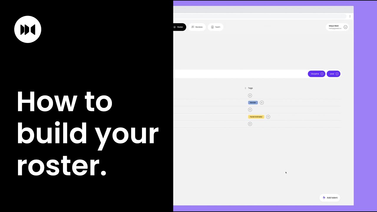 Greebl - How to build your talent roster - YouTube