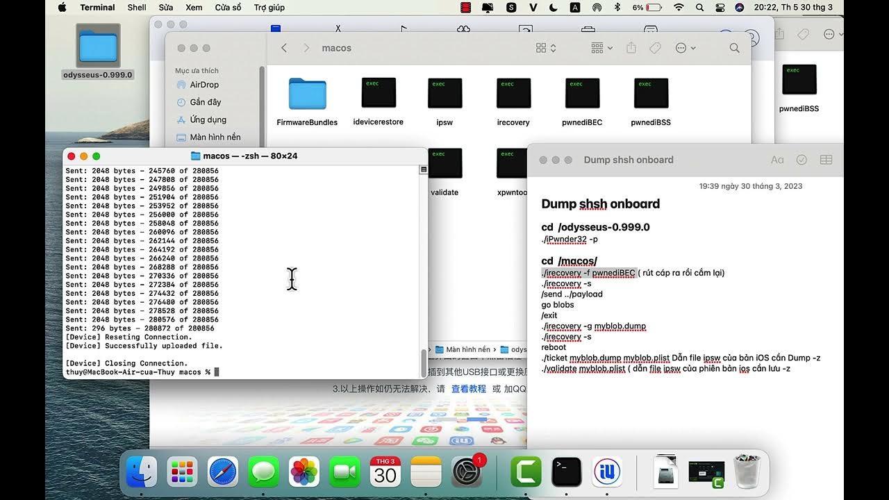 Tutorial- Odysseus Dump SHSH Onboard A5/A6 device -iPhone 5 With a MacBook - YouTube