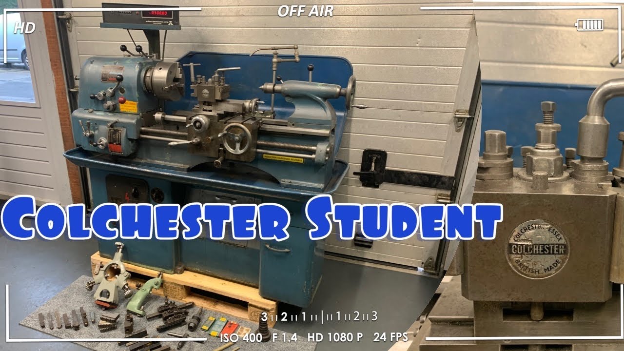 Colchester Student Power Cross Feed Digital readout metal Lathe - YouTube