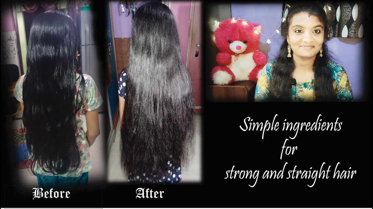 Simple hair pack for strong & straight hair - YouTube