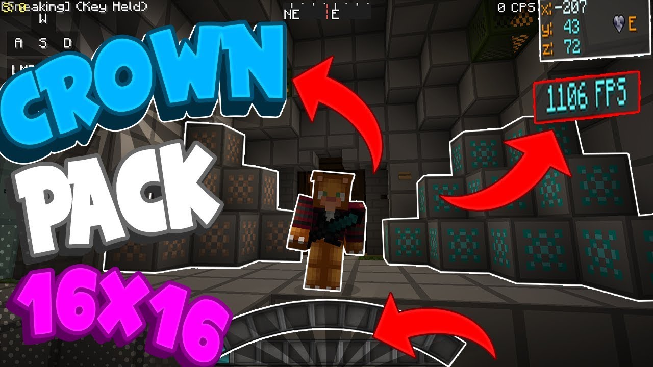 TEXTURE PACK PARA UHC PvP FULL FPS - Crown Texture Pack 16x16 | UHC/PvP ...