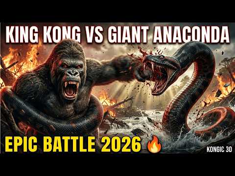 King Kong VS Giant Anaconda | Epic Amazon Battle 2026 | Full 8K Cinematic | KONGIC 3D