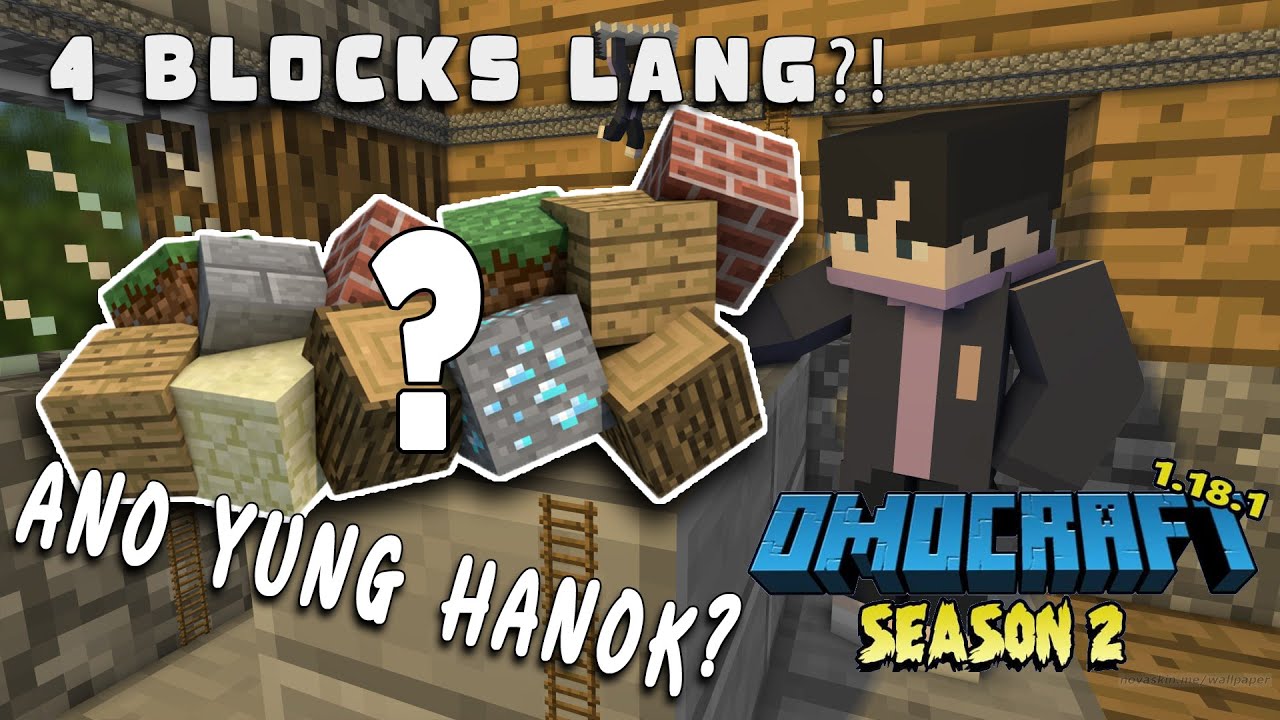 OMOCRAFT S2 #5 | 4 BLOCKS CHALLENGE (HANOK) | Ft. OMOCRAFT MEMBERS ...