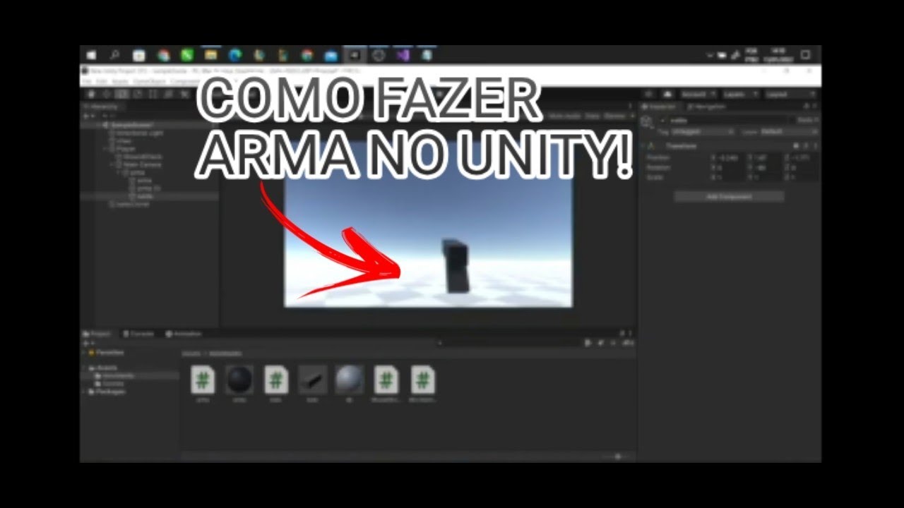 Como fazer Uma Arma No Unity/ Tutoriais #1 - YouTube