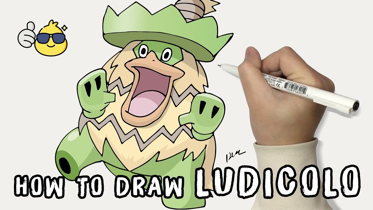 How to Draw Pokemon Ludicolo Easy Step by Step | Duc Draw - YouTube