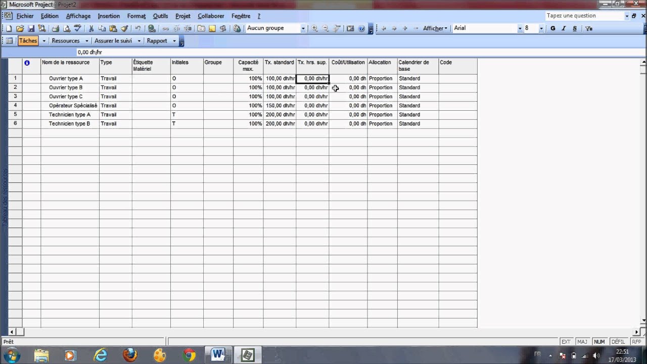 Microsoft Project Facile 2/5 - Planification initiale du projet - YouTube