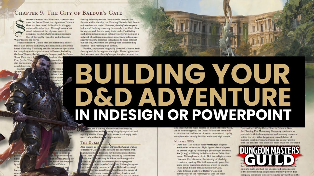 Building Your D&D Adventure in InDesign or PowerPoint - YouTube