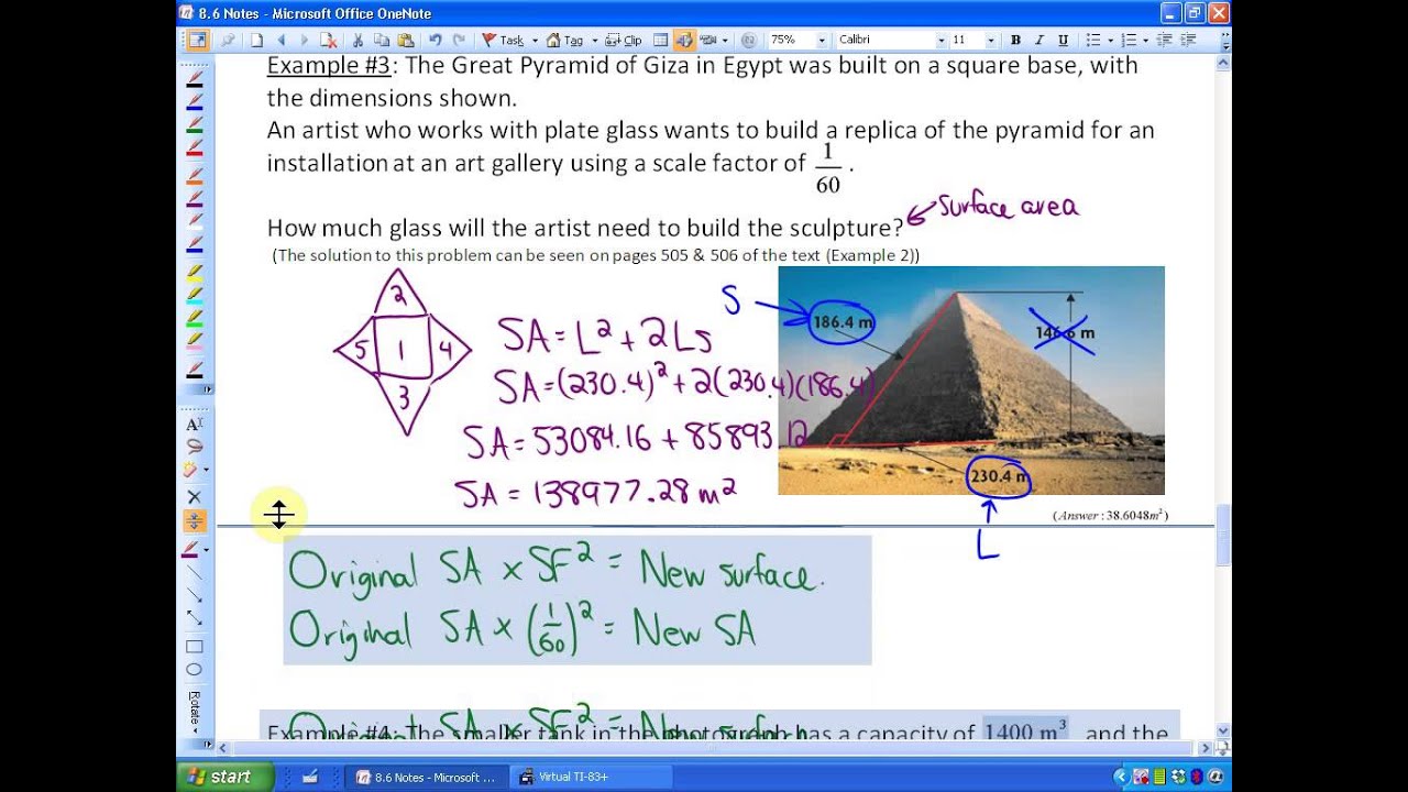 8.6: lesson 4, part C example #3-4 (Scale Factors and 3-D Objects ...