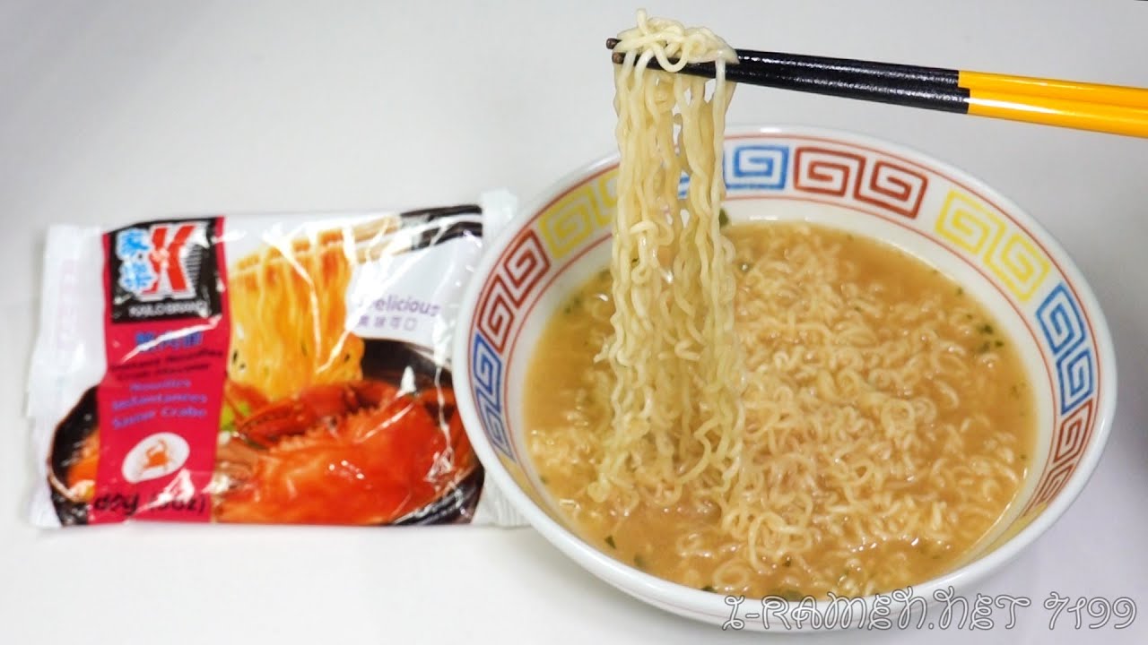 No.7199 Kailo Brand (France) Instant Noodles Crab Flavour - YouTube