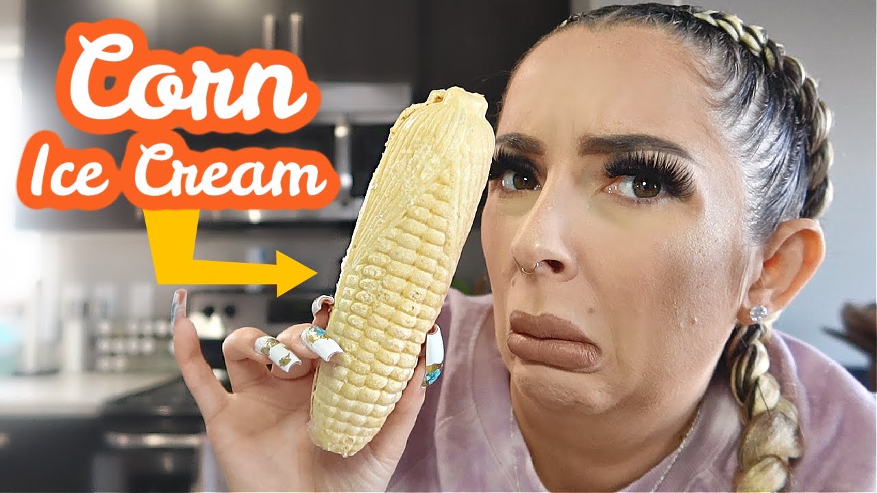 I found the tiktok viral CORN ICE CREAM!! - YouTube