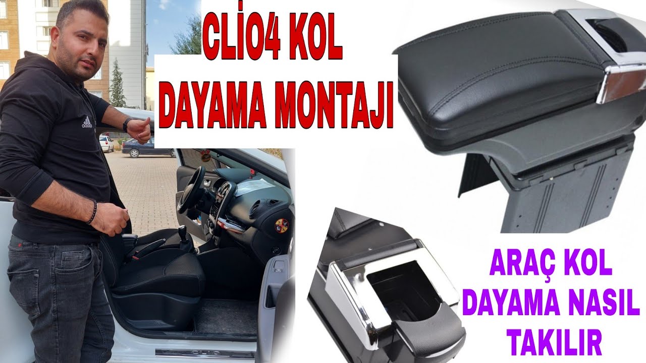 RENAULT CLİO4 KOL DAYAMA / ARAÇ KOL DAYAMA NASIL TAKILIR / ARAÇ KOLÇAK ...