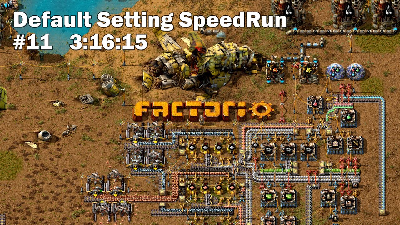 [Factorio] SpeedRun Default Setting #11 3:16:15 - YouTube